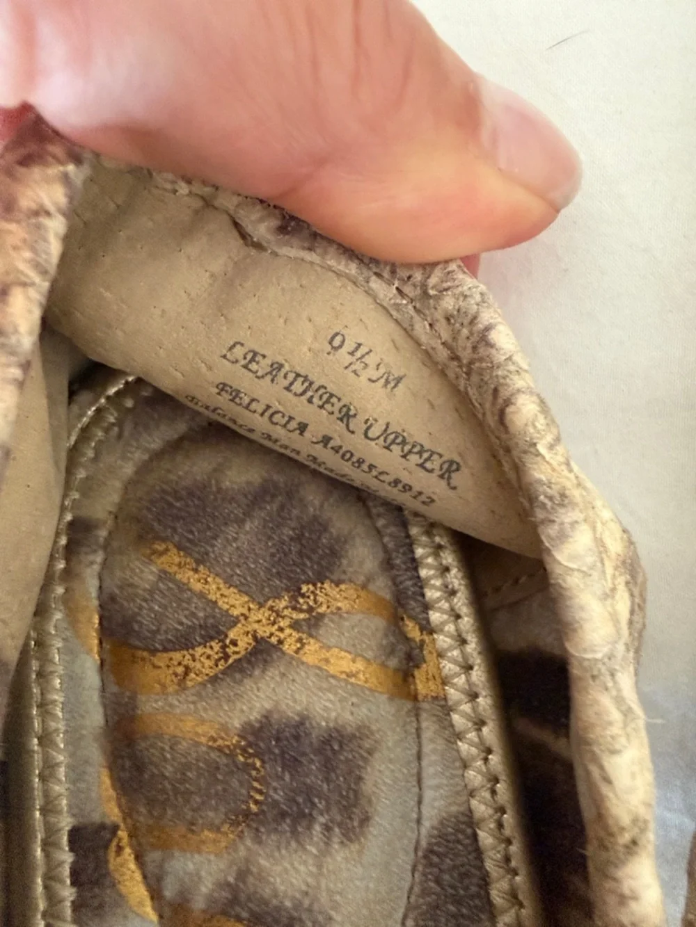 Sam Edelman | Shoes | Sam Edelman Neutral Snakeprint Ballet Flats With ...
